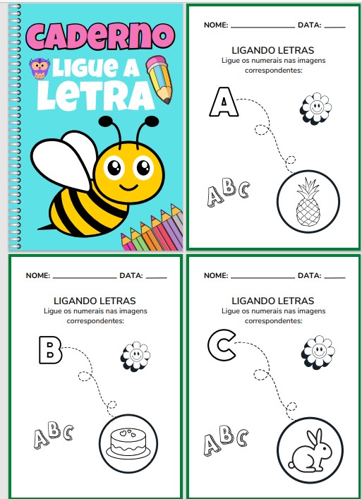 CADERNO LIGUE AS LETRAS - Professora Luz | Hotmart
