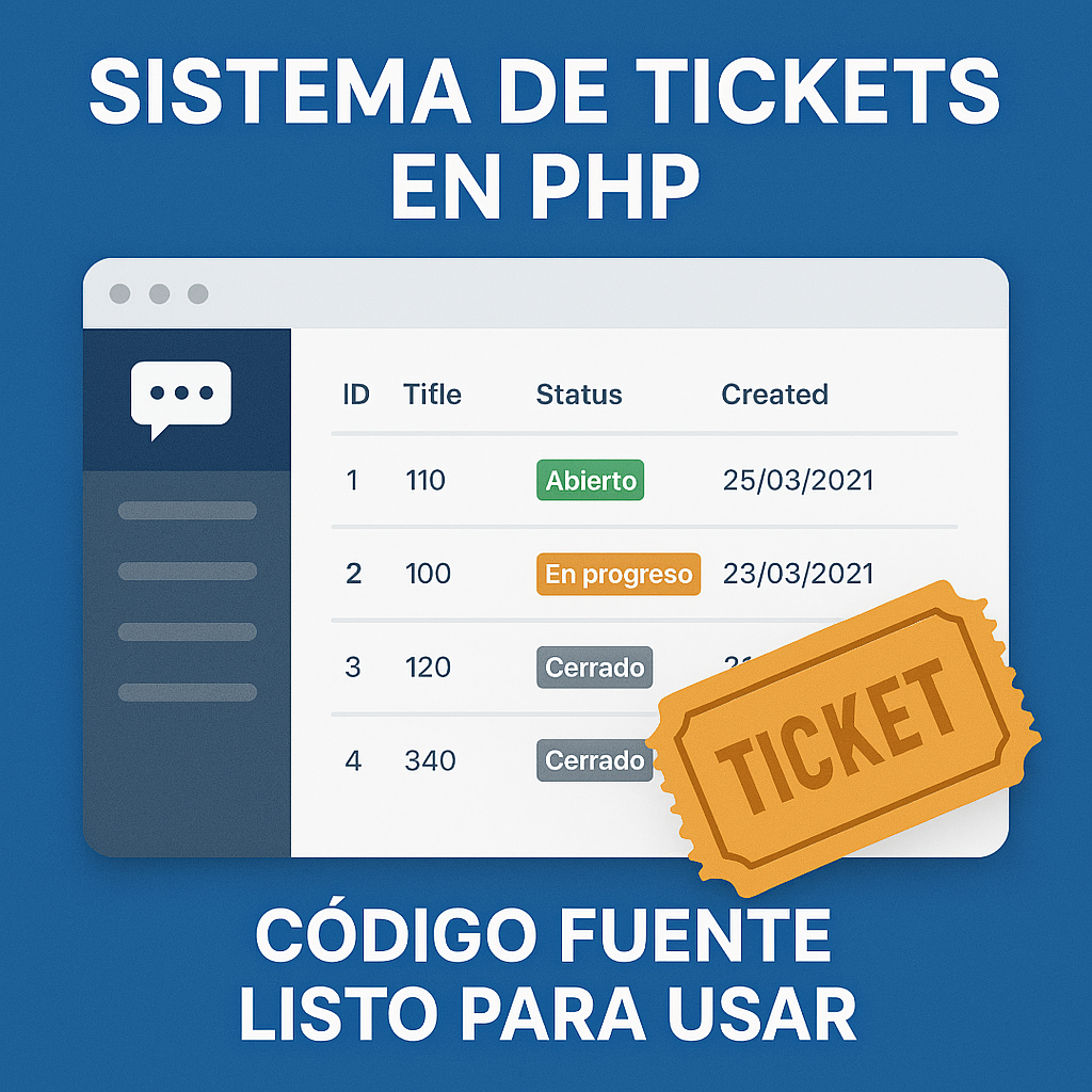 🎫 Sistema de Tickets en PHP — Código Fuente Listo para Usar - Juan...