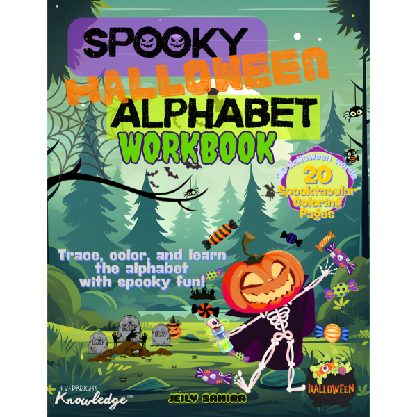 Spooky Halloween Alphabet Workbook - Everbright Knowledge TM | Hotmart