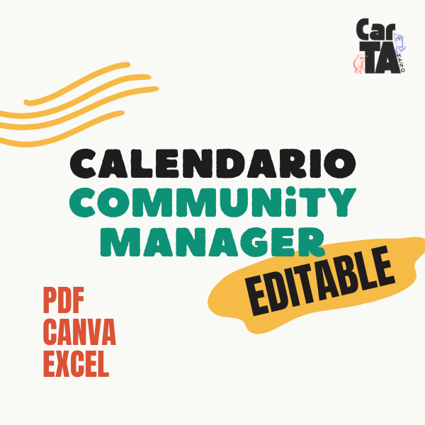 Calendario Community Manager experto - Tamaño Carta | Hotmart
