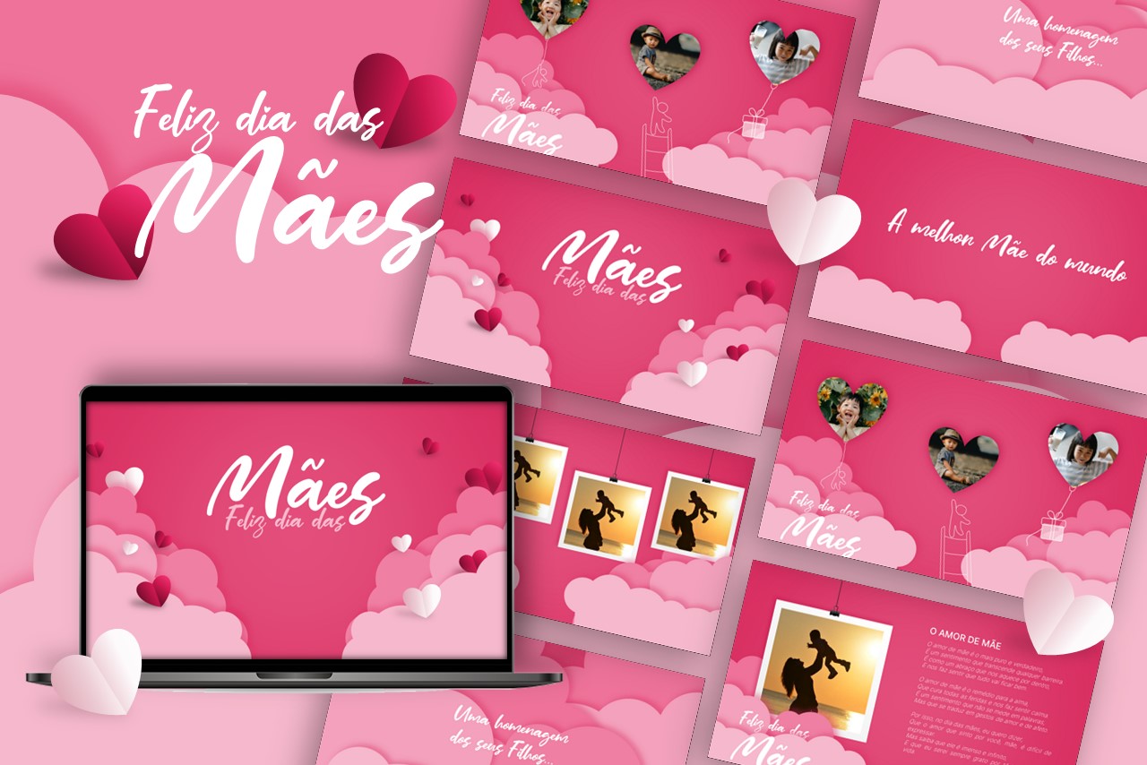 Dia das mães - Template de PowerPoint - Marcelo Setubal | Hotmart