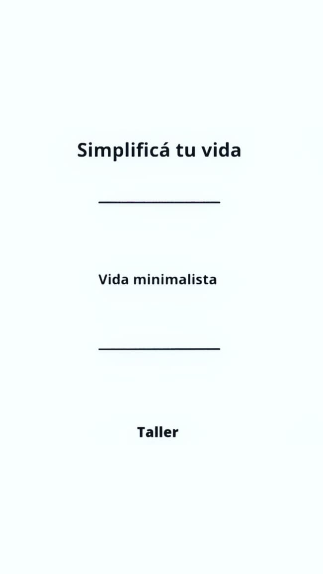 Taller de Minimalismo y Vida Simple - Taller de minimalismo | Hotmart