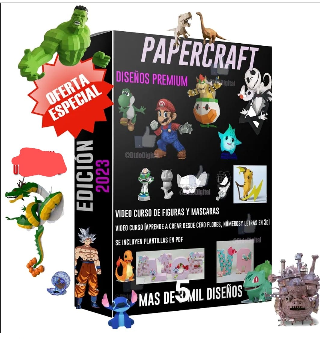 papel craft figuras 3d - Fernando | Hotmart