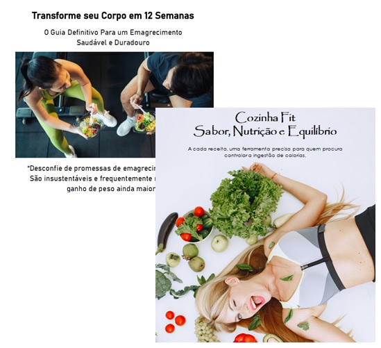 Combo 2 Livros - Transforme seu Corpo em 12 Semanas & Cozinha Fit