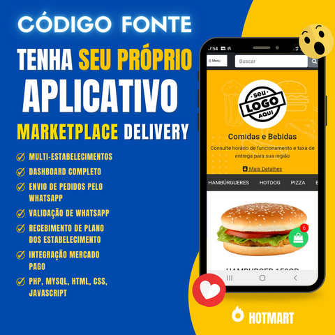 TENHA SEU APLICATIVO MARKETPLACE DELIVERY CÓDIGO FONTE