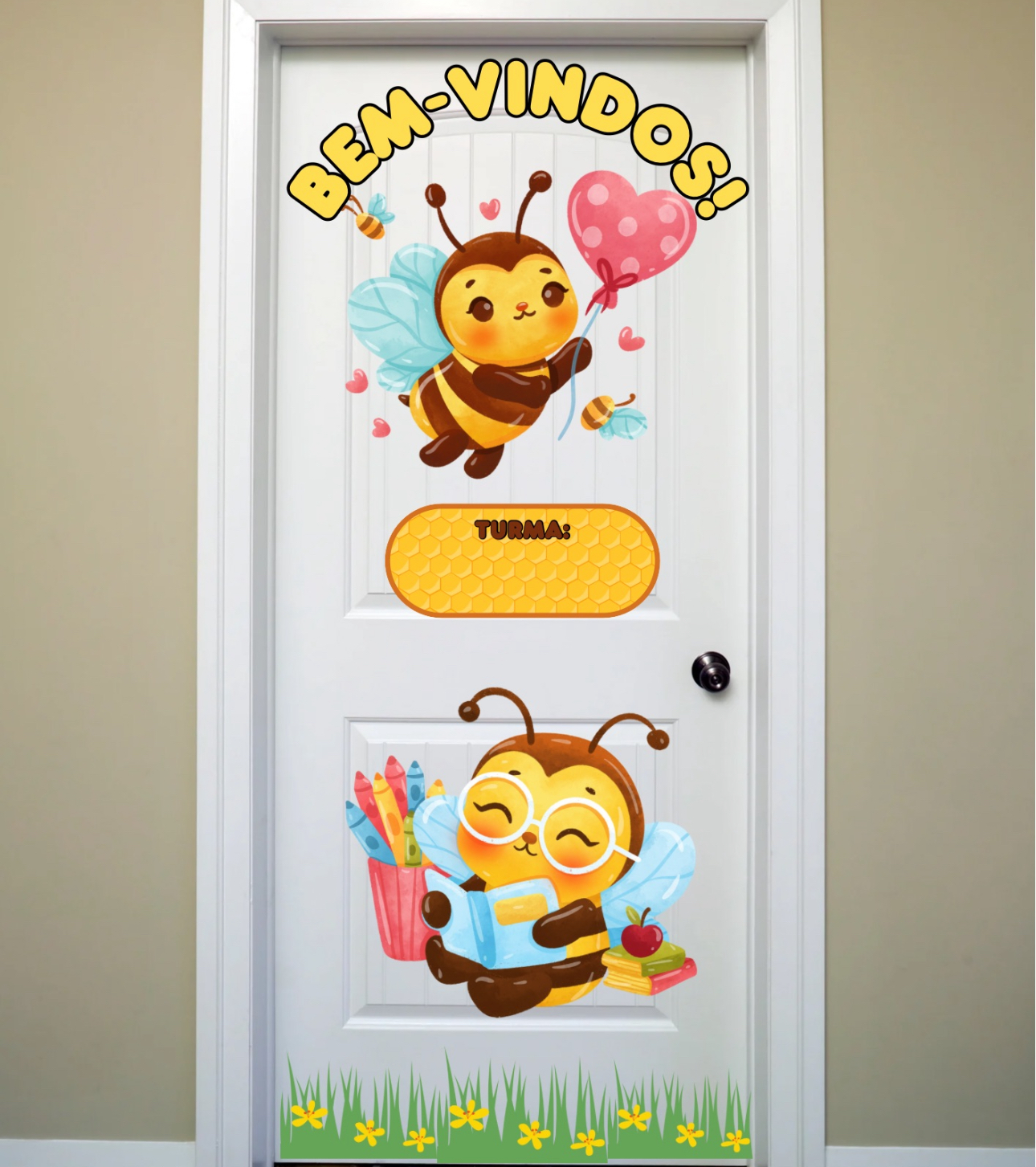 Painel de Porta Tema Abelhinhas - Recursos e atividades Pedagógicas...