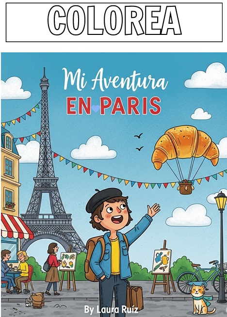 eBook para colorear Mi aventura en Paris - Milena Moreno | Hotmart