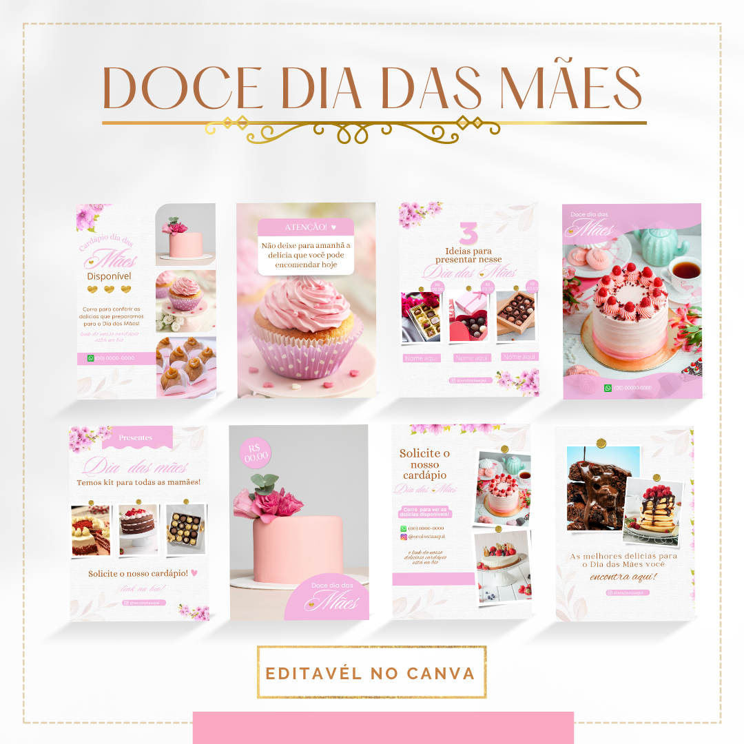 Pack Doce Dia das Mães - Doce Template | Hotmart