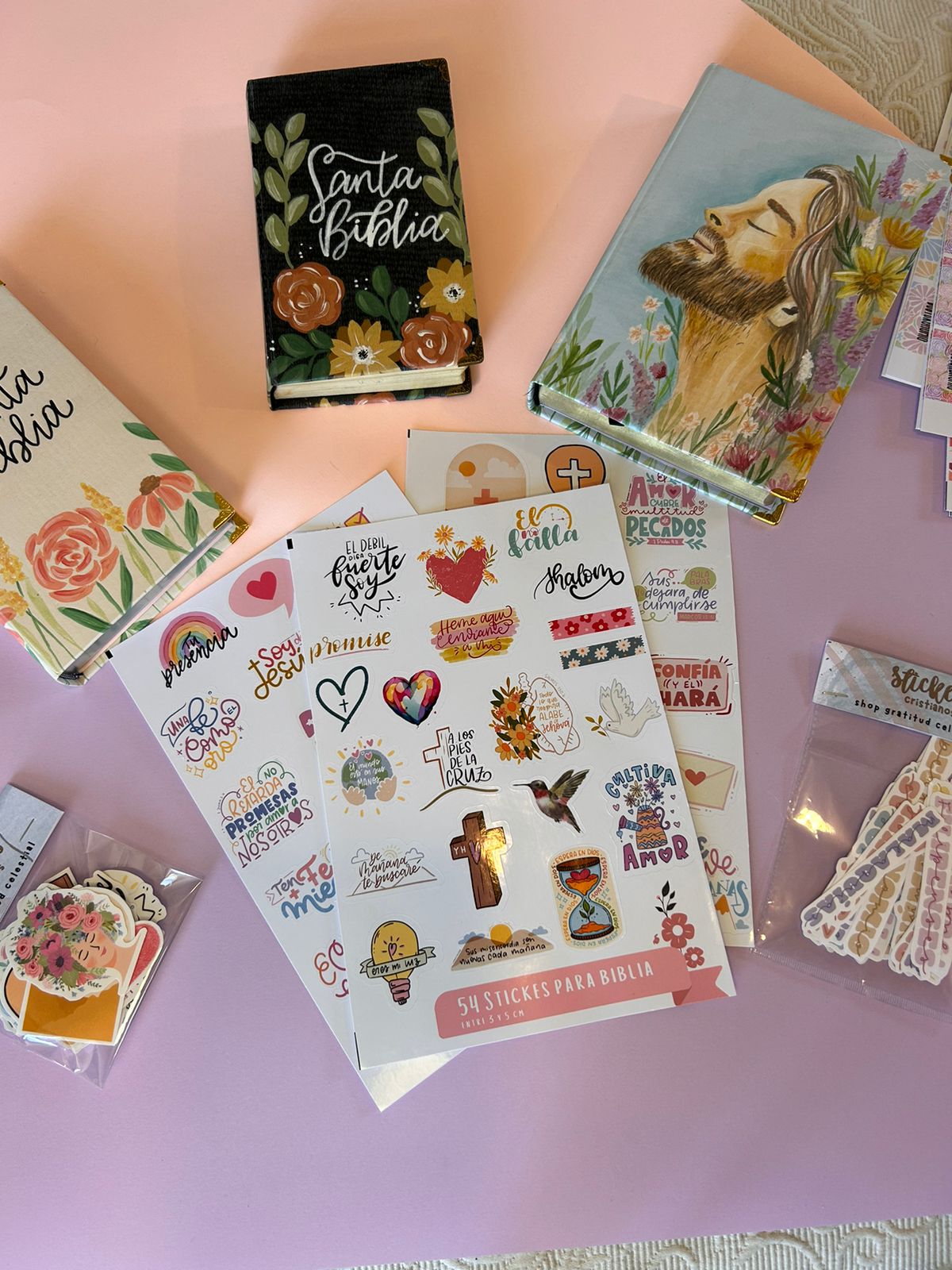 Pack de 54 stickers cristianos - sharon cortez contreras | Hotmart