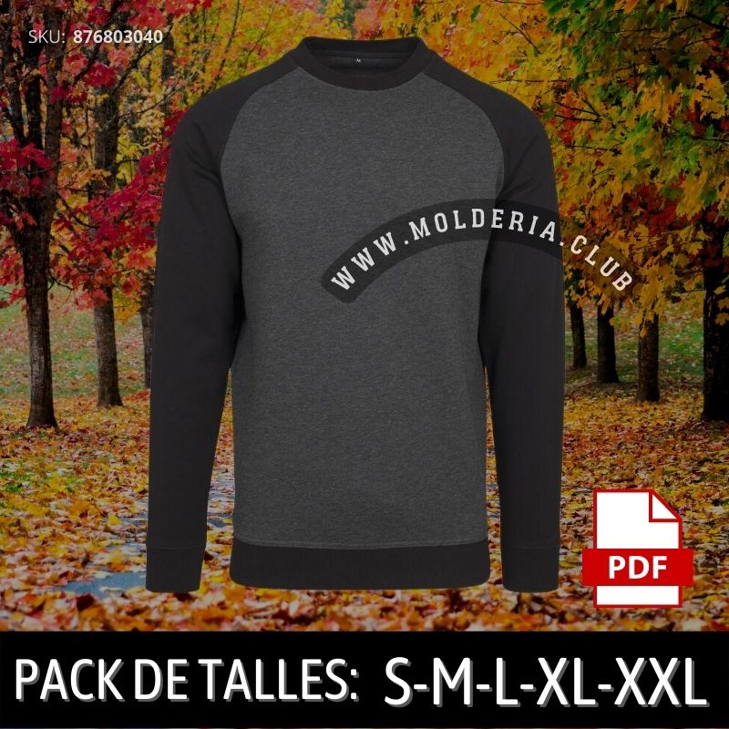 Patrón de Costura Hoodie Sudadera Manga Ranglan - Productos y Servicios ...