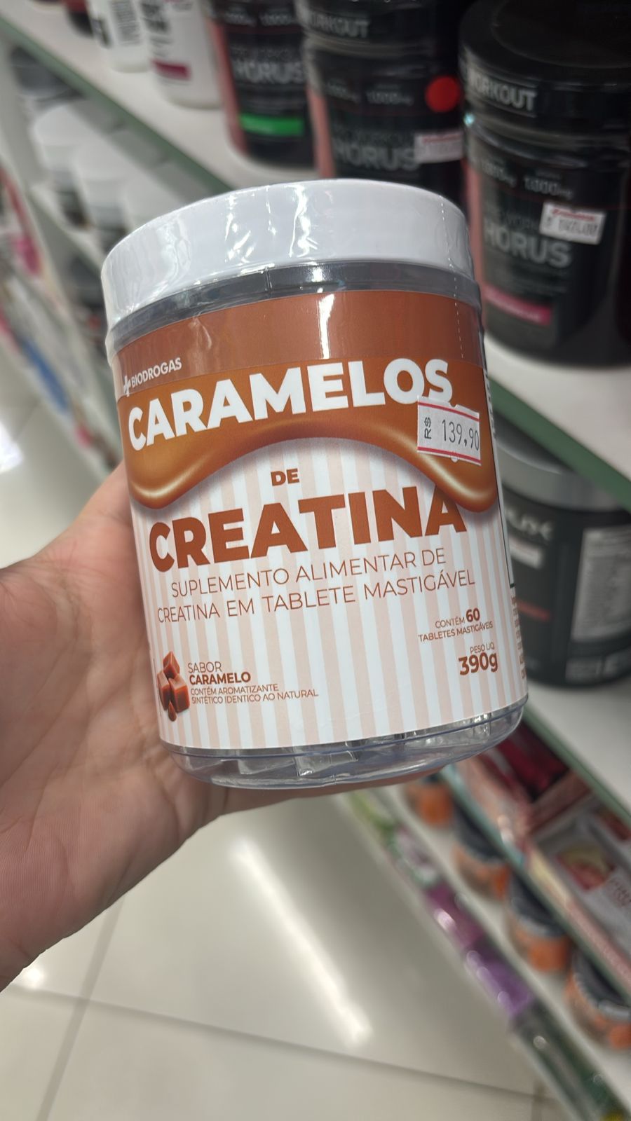 Creatina Mastigável Sabor Caramelo – 390g - Julia Galvão Climeni A...