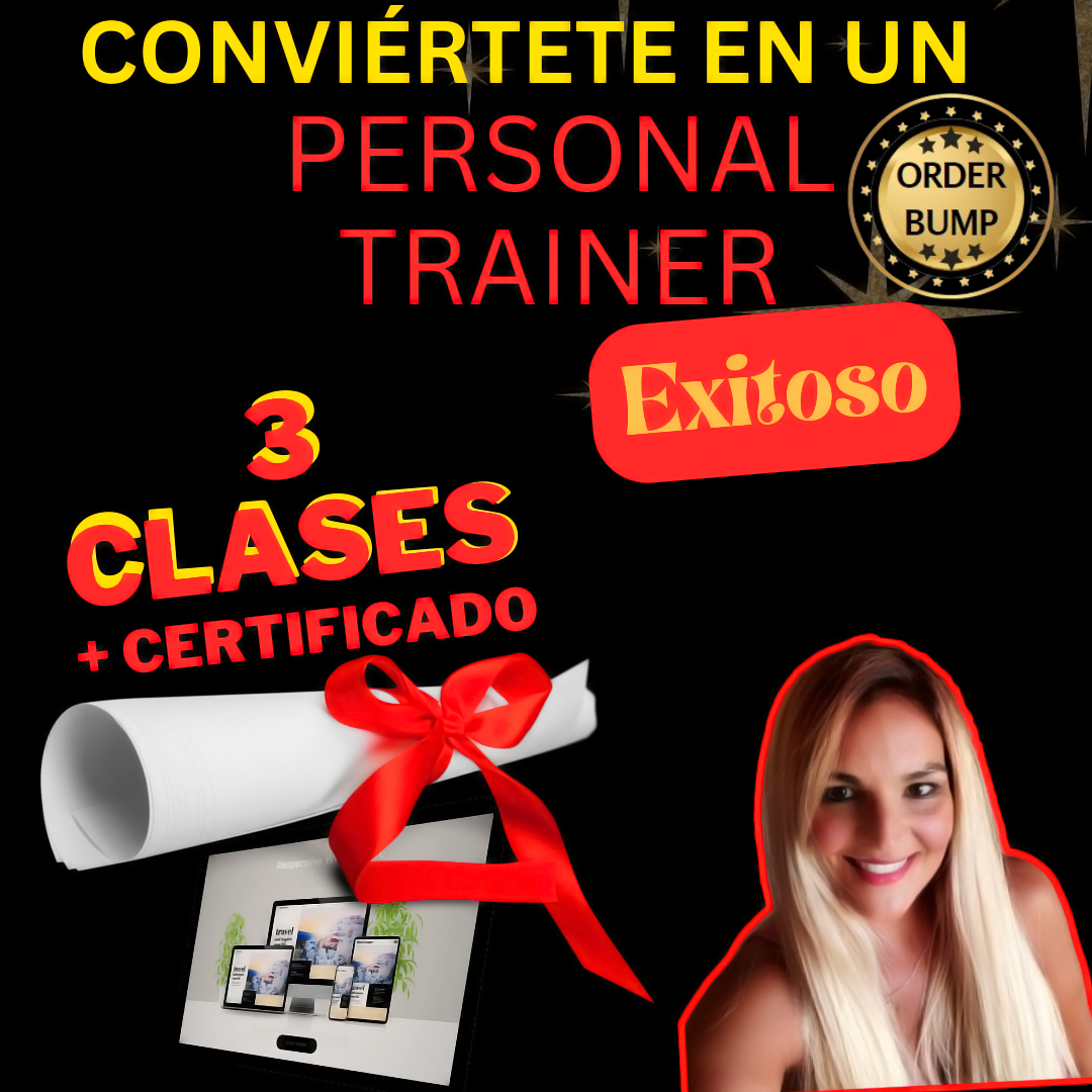 Certificado + 3 Clases Conviértete en un Personal Trainer Exitoso