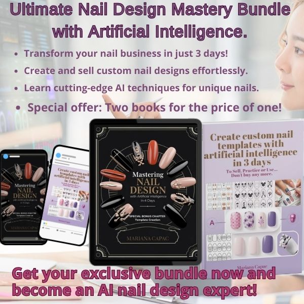 Ultimate Nail Design Mastery Bundle with Artificial Intelligence.