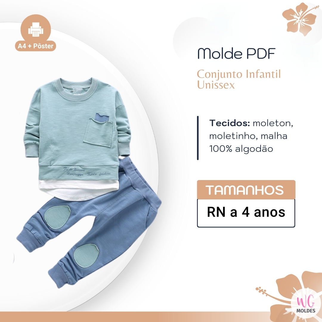 MOLDE CONJUNTO INFANTIL UNISSEX