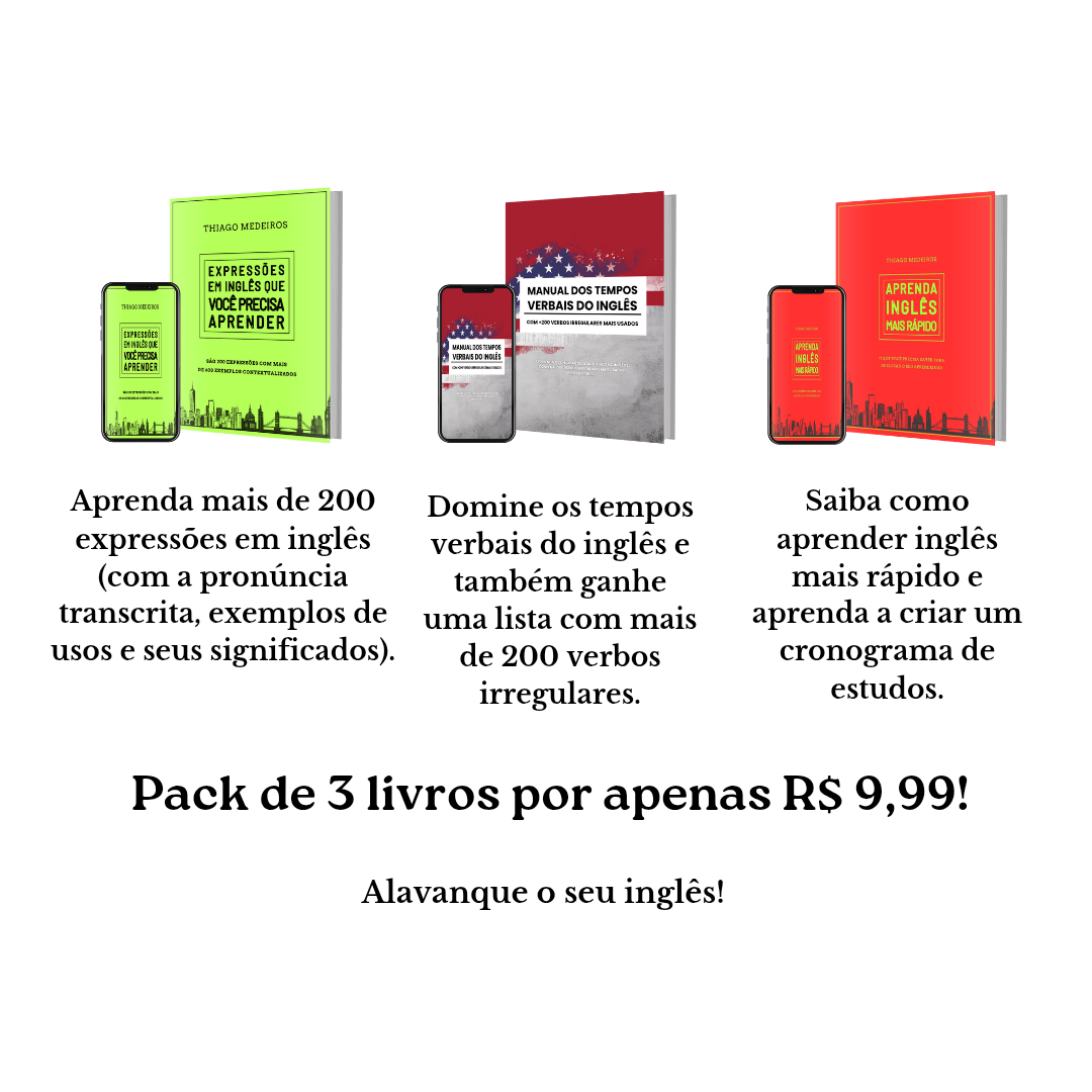 PACK DE 3 LIVROS PARA ALAVANCAR O SEU INGLÊS - Thiago Medeiros | H...