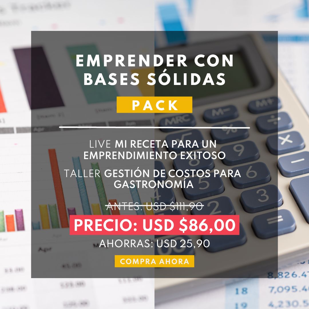 PACK Taller de Gestión de Costos + Taller de Emprendimiento: "Empezar a ...