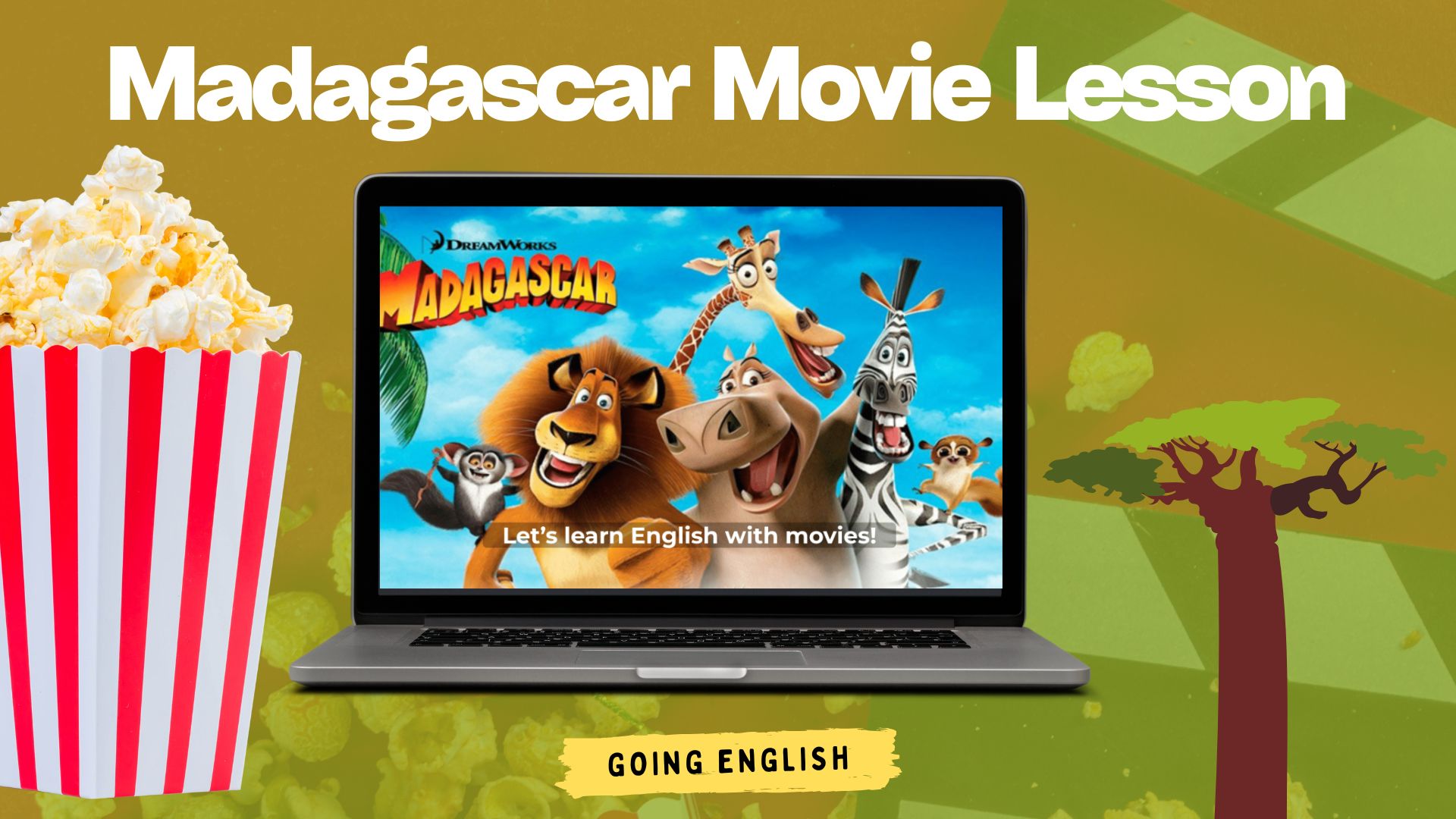 Madagascar Movie - ESL PowerPoint Movie English Lesson (A2-B2) - Go...