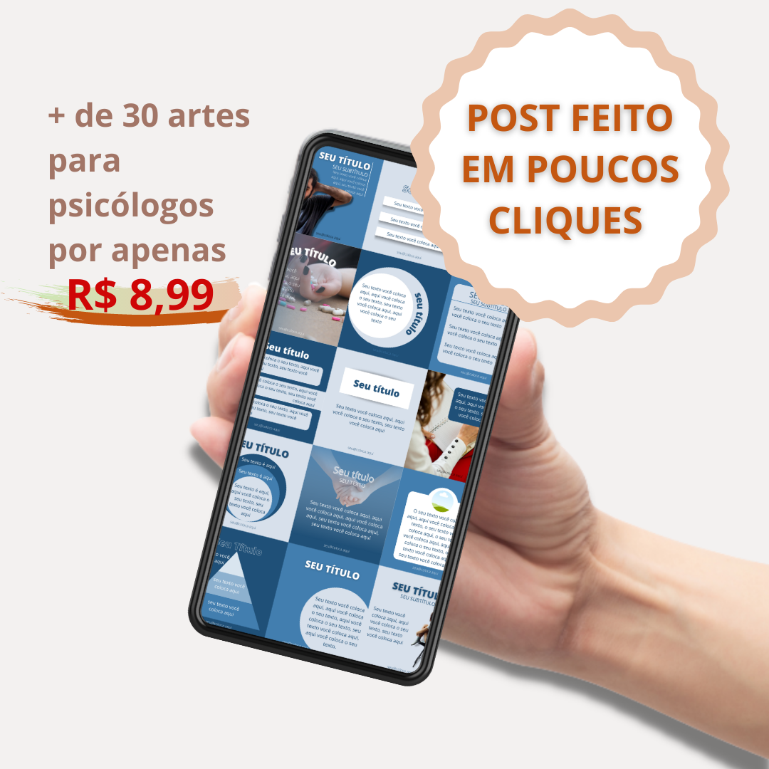 Post feito em poucos cliques para Psicólogos