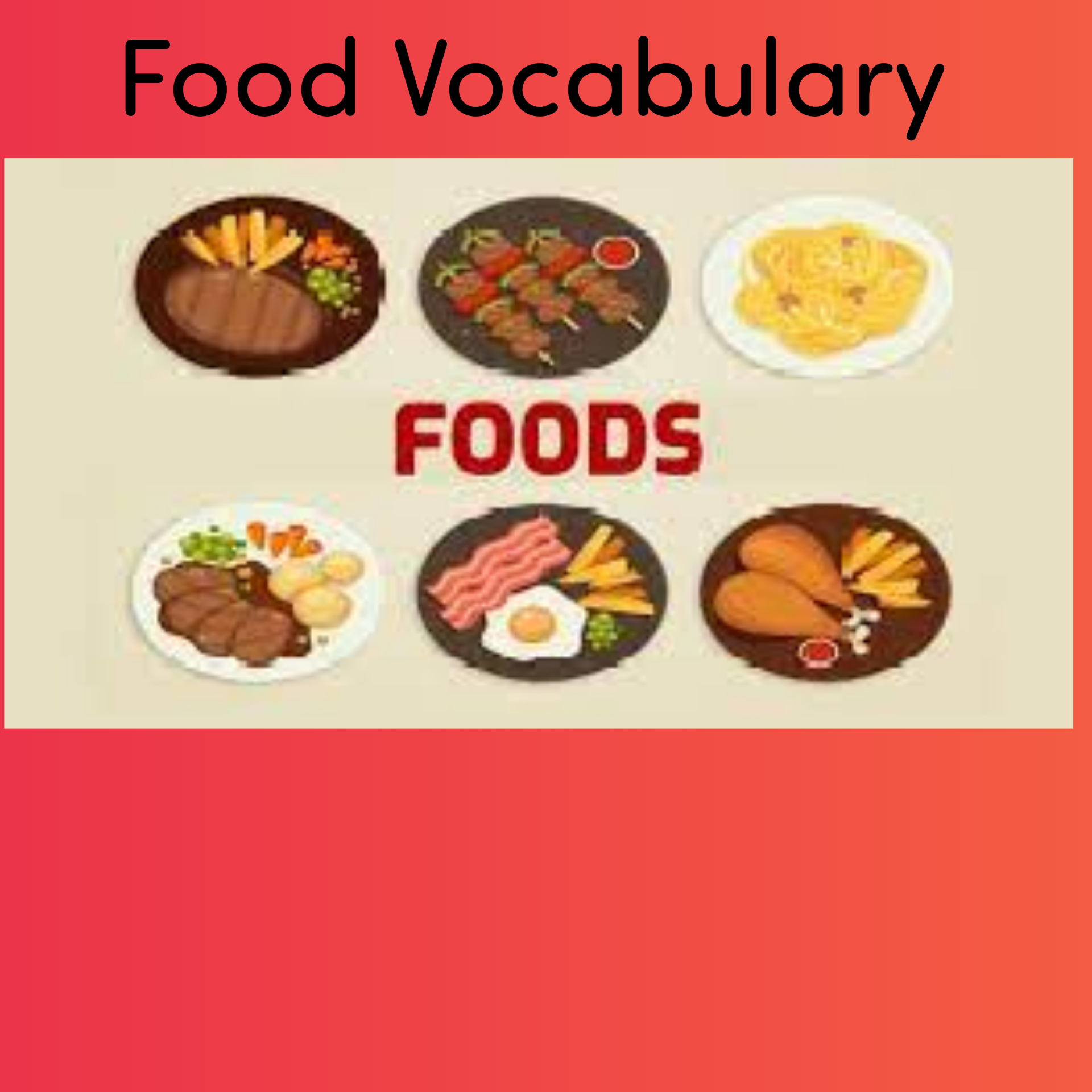 Food Vocabulary and Expressions About Food