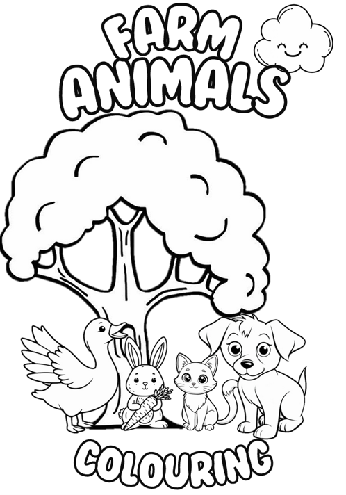 Farm animals colouring - Animales de la granja para colorear | Hotmart