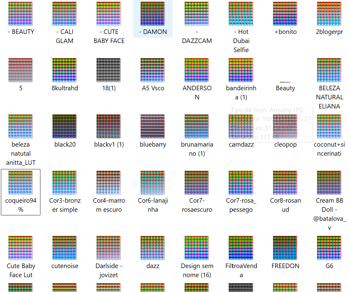 Pack de Luts para Effect House (TikTok) e Lens Studio (Snapchat)