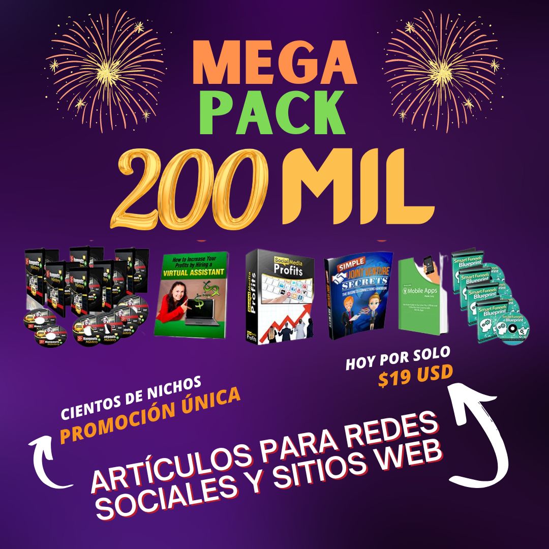MEGA PACK 200,000 ARTÍCULOS - Edgar Fernandez | Hotmart