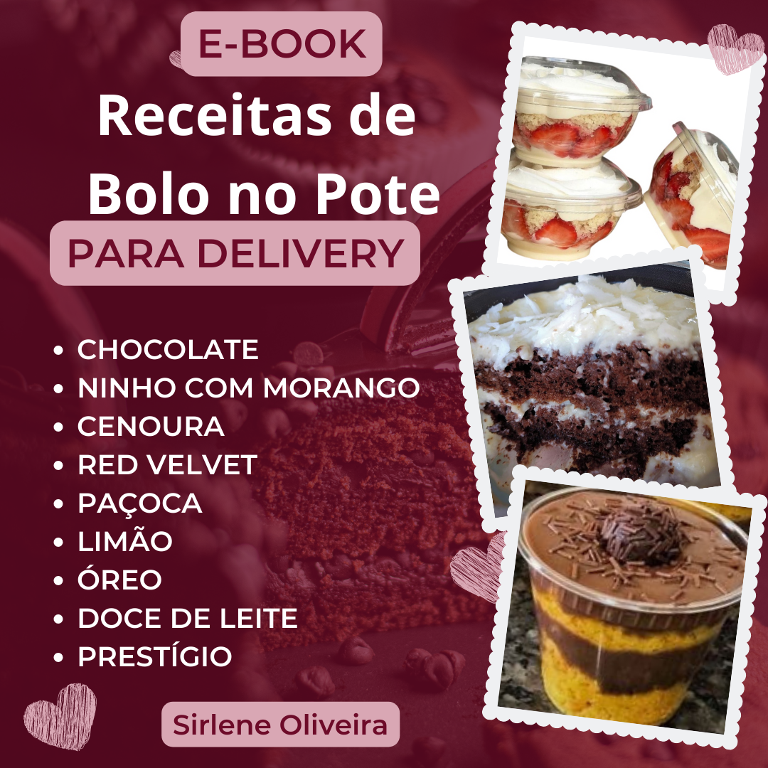 BOLO NO POTE- RECEITAS PARA DELIVERY