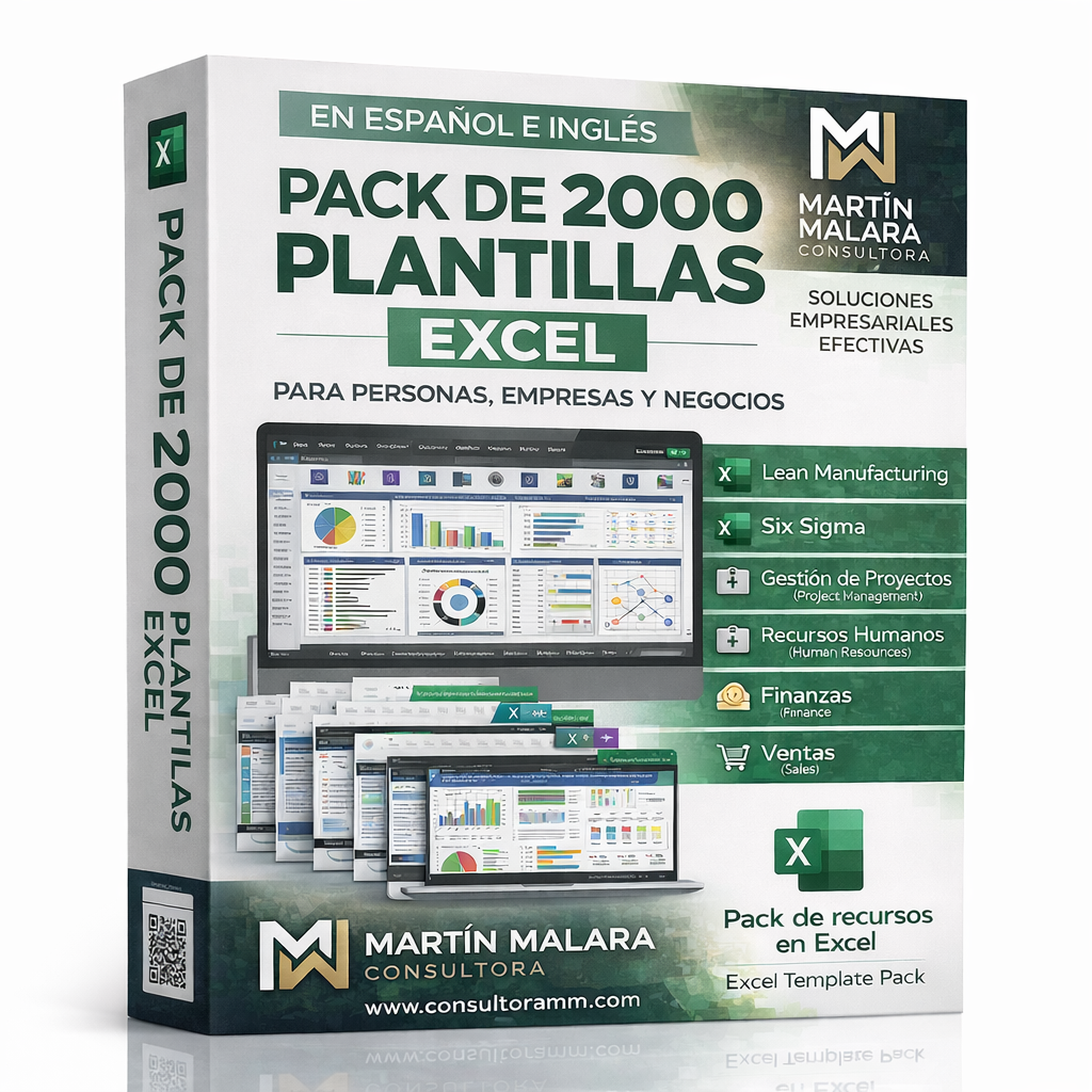 Pack Plantillas Empresariales Excel Español E Ingles - Martín Malar...