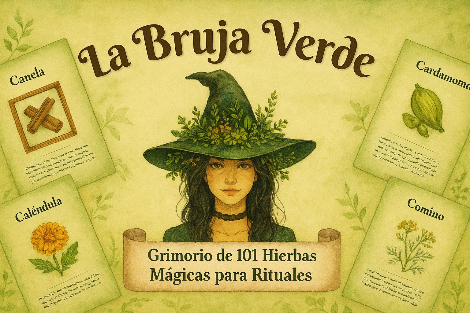 La Bruja Verde: El Grimorio Sagrado de las 101 Hierbas Mágicas