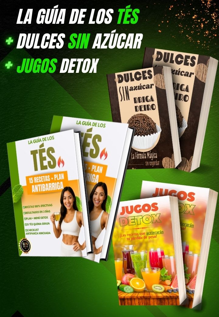 Lá Guia de Los Tés + jugos Detox + Dulces sin Azúcar + Plan ANTIBAR...