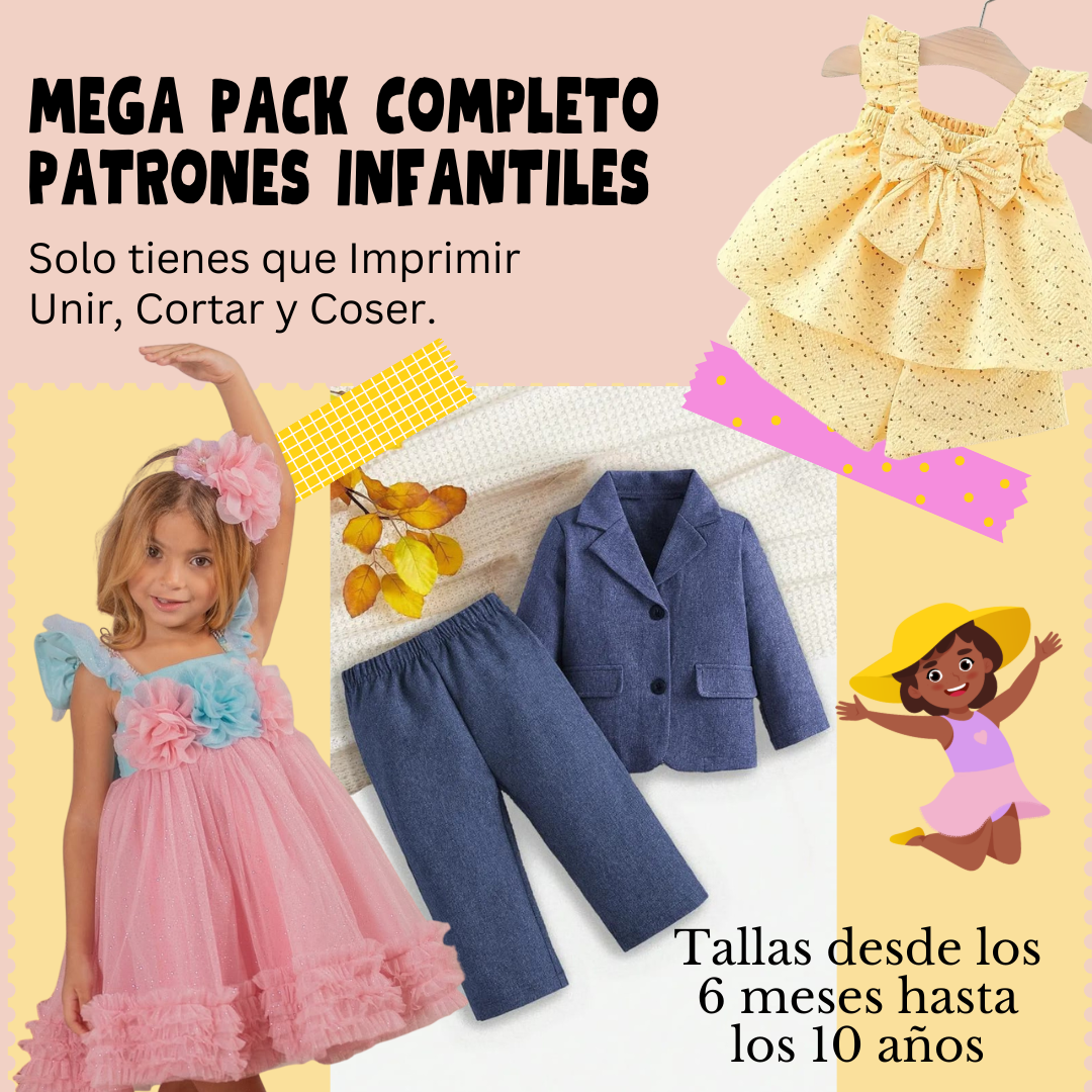 Patrones Variados Kids Molderia de Alta Calidad