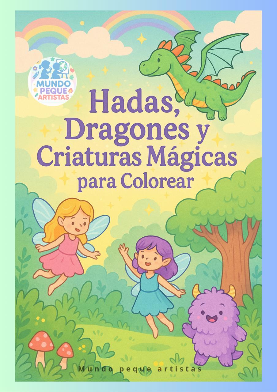 hadas,dragones y criaturas magicas para colorear - mundo peque art...