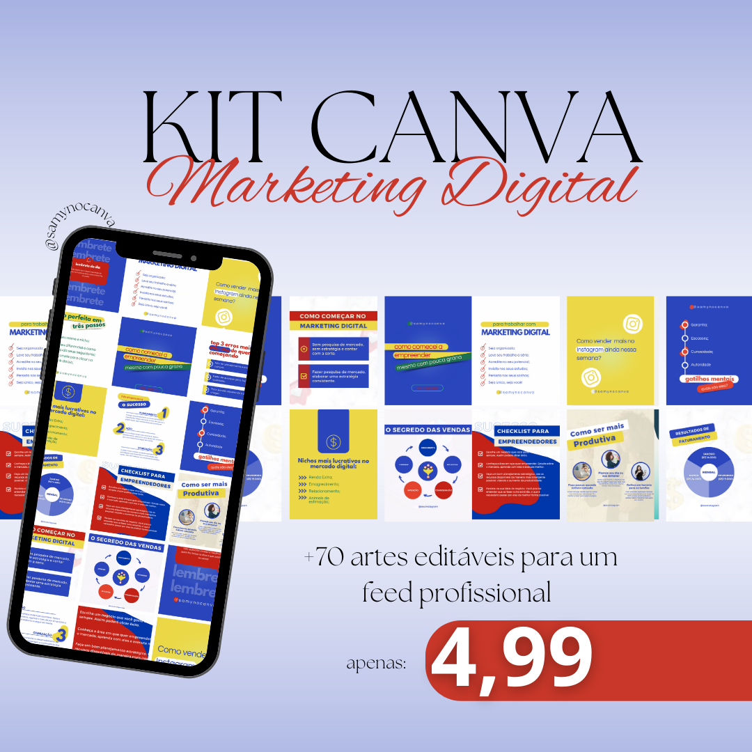 Pack Canva - Marketing Digital - Samy no Canva | Hotmart