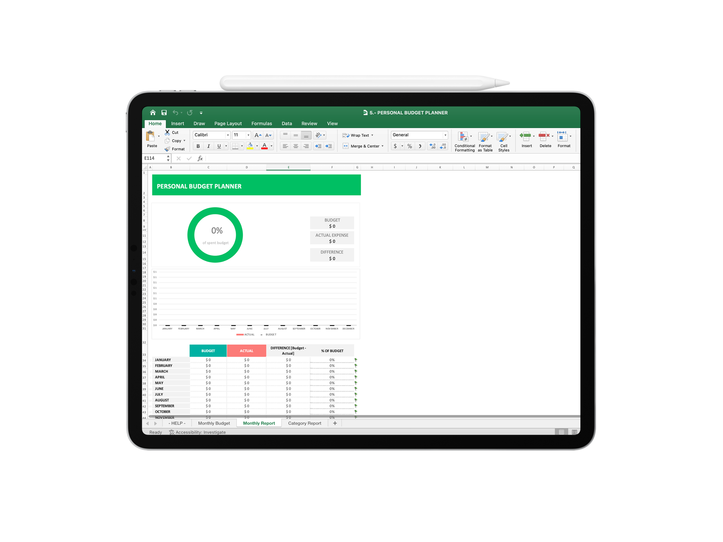 EXCEL PERSONAL BUDGET PLANNER Scale Lab MX Hotmart