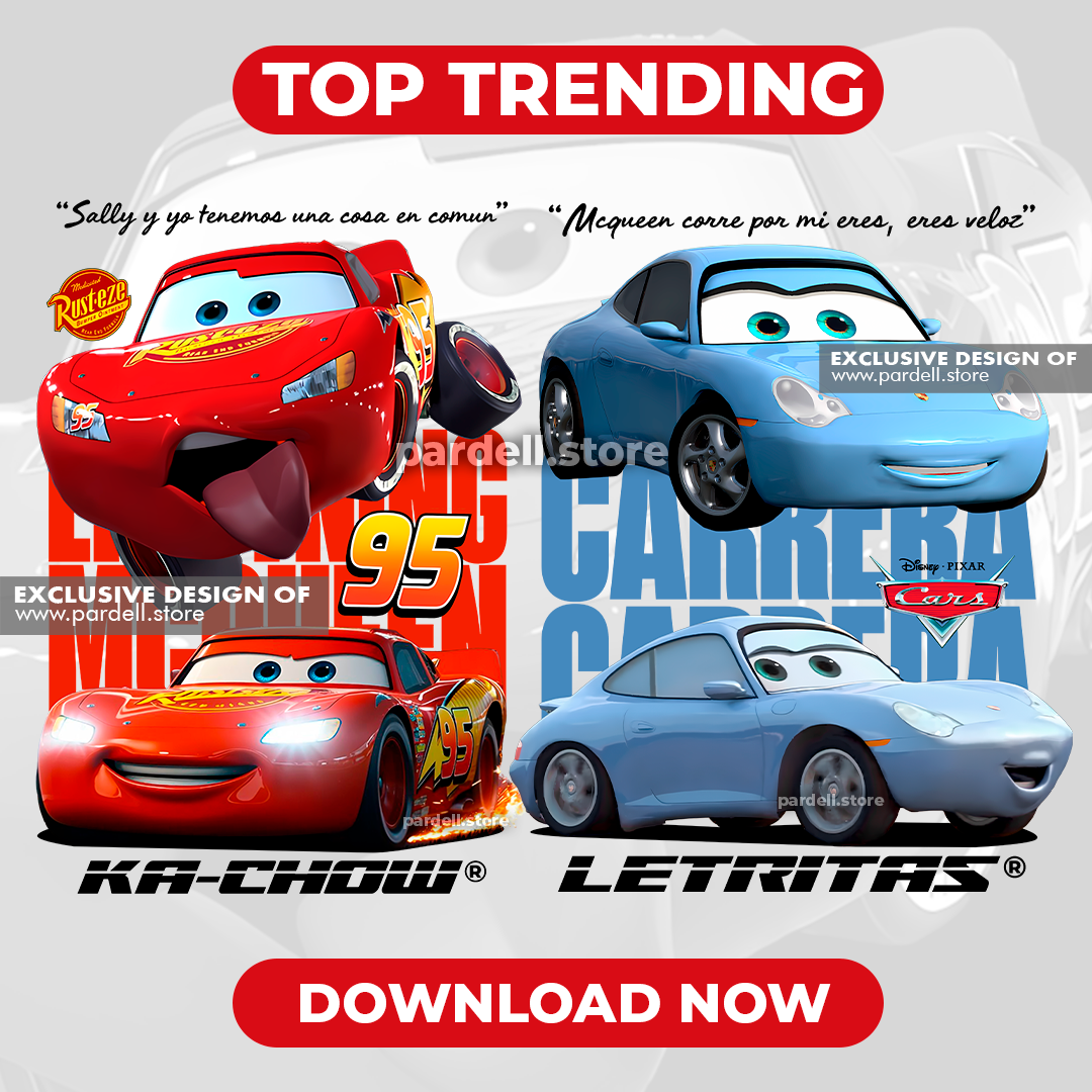 movie cars diseños / Print design - DTF