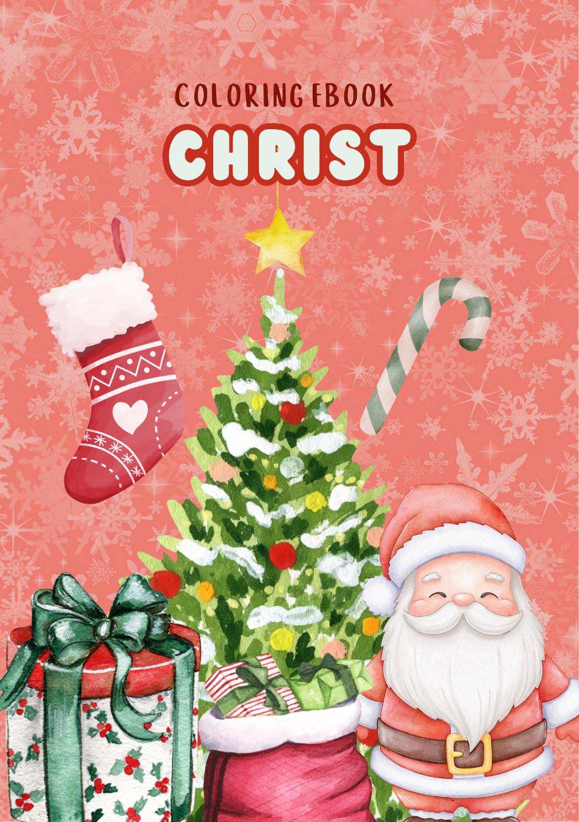 Christmas Illustrated Coloring Book (White) - Maryjocs Camero S | H...