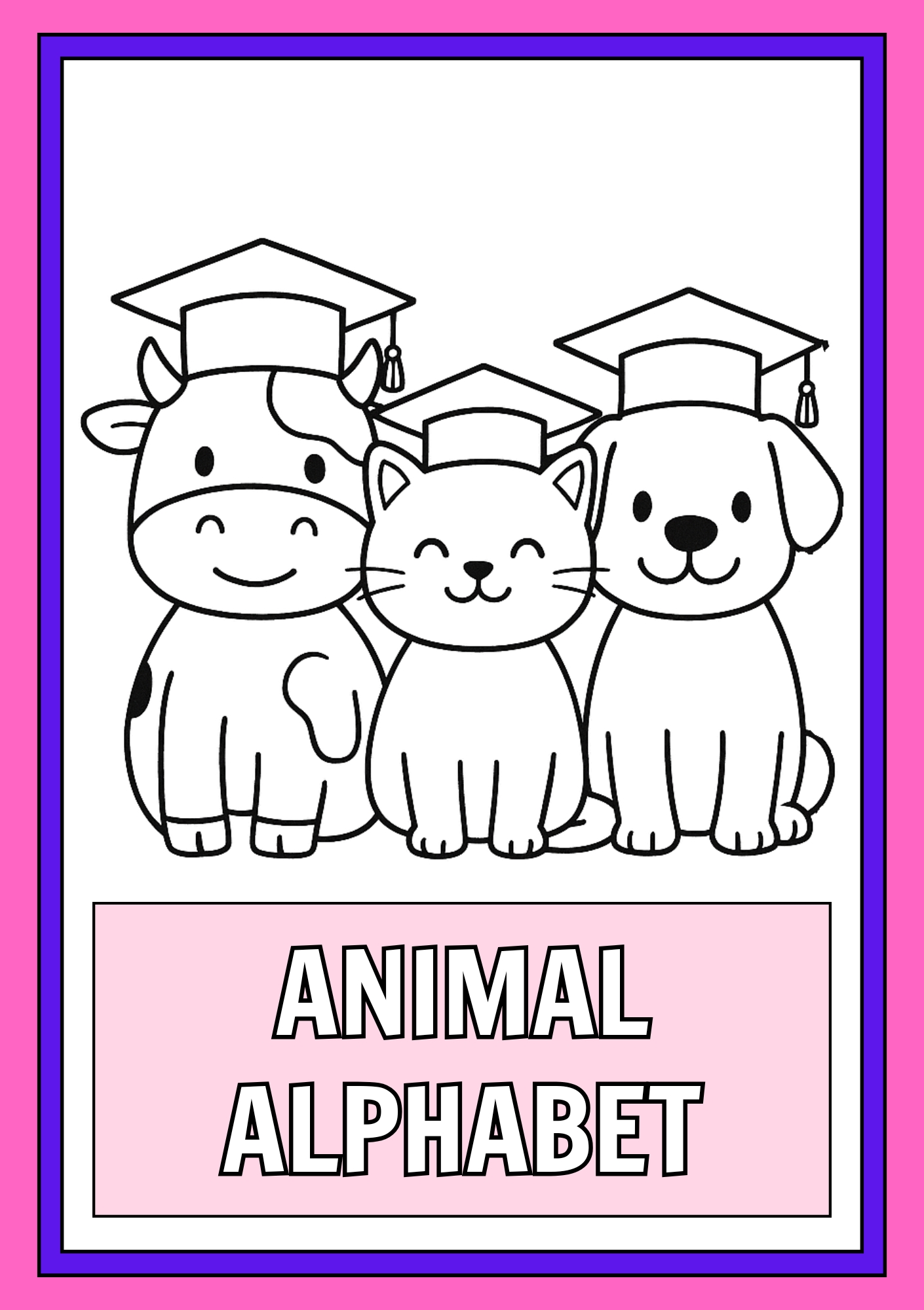 Coloring book "Knowing the alphabet through animals" - Roxana Blanc...