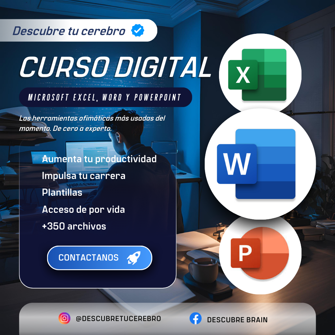Curso digital de Microsoft Word, Microsoft Excel y Microsoft PowerP...