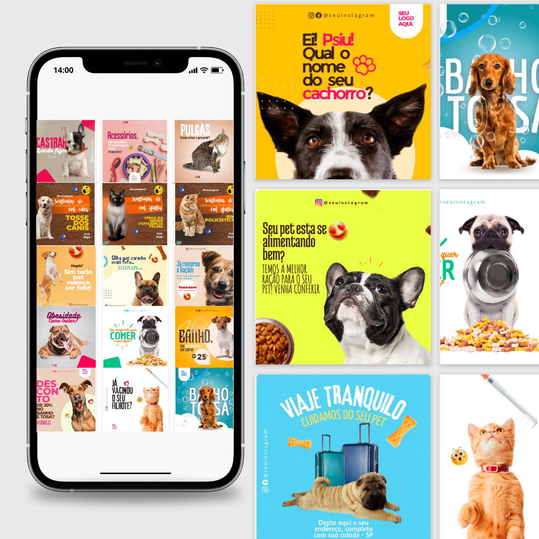Pack Canva Pets - Templates para Veterinários e PetShops