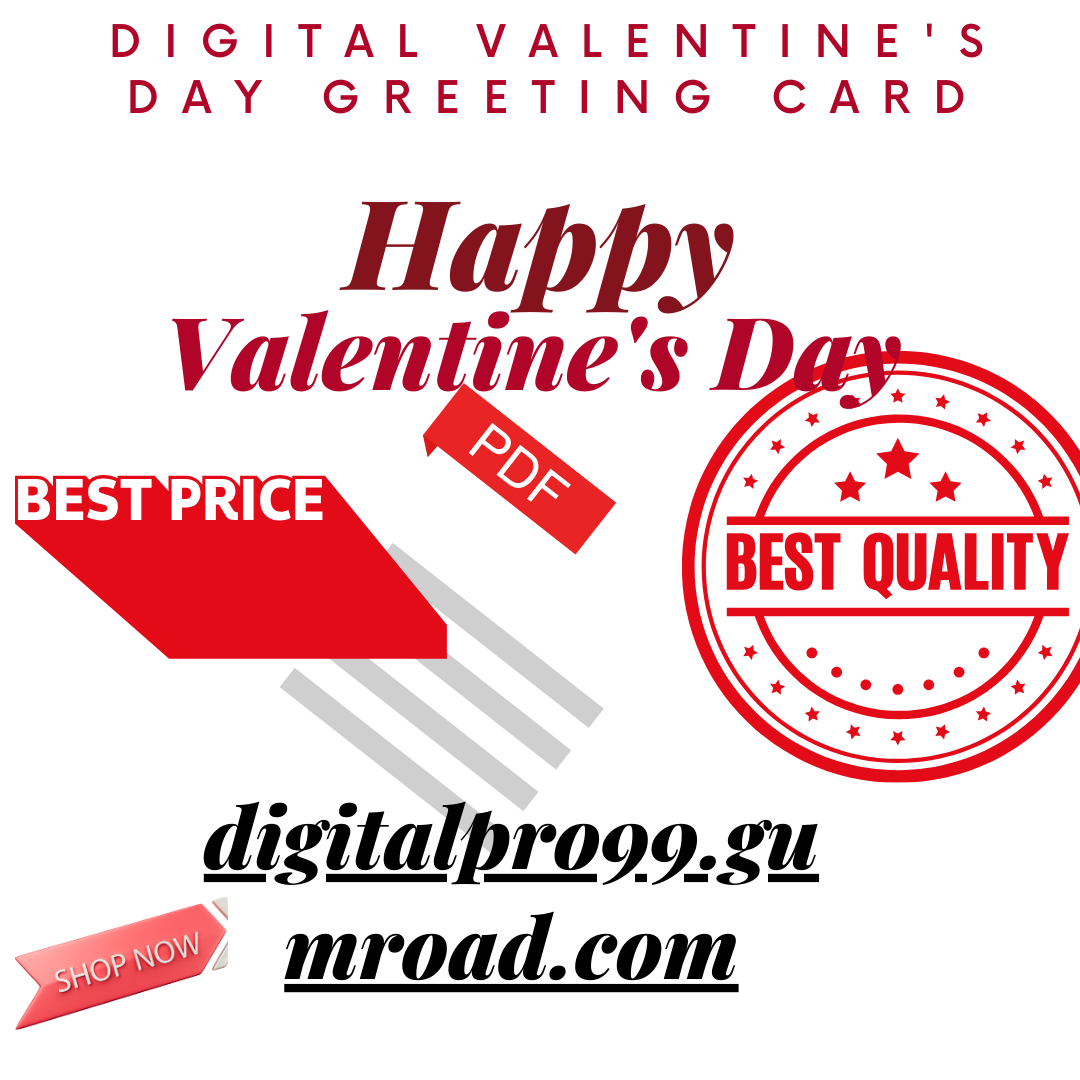 Digital Valentine's Day greeting card