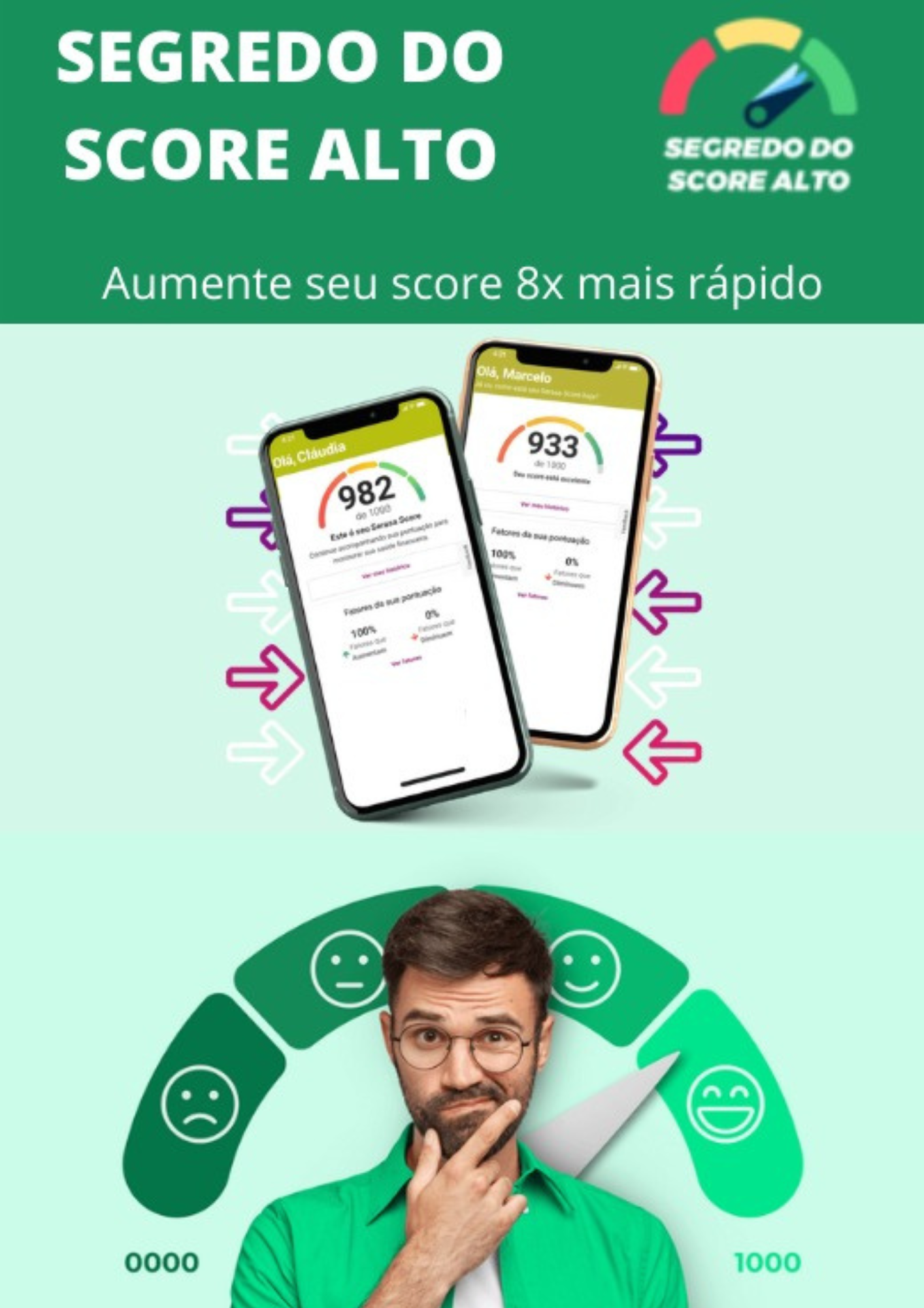 Segredo do Score: Aumente seu score 8x mais rápido