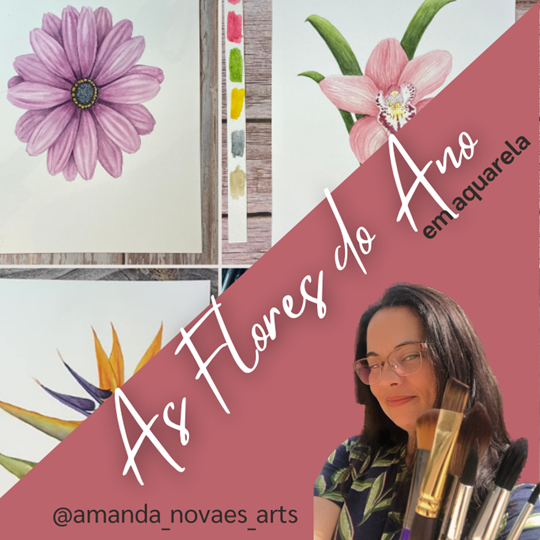 As Flores do Ano em Aquarela - amanda novaes avila | Hotmart