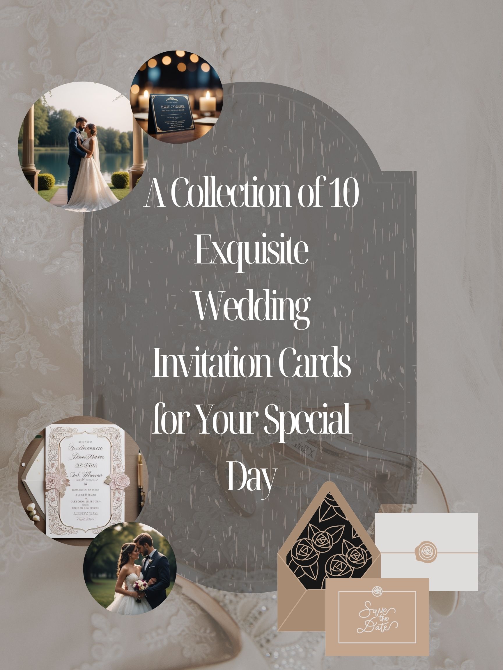 Collection of 10 Exquisite Wedding Invitation Cards for Your Special Day
