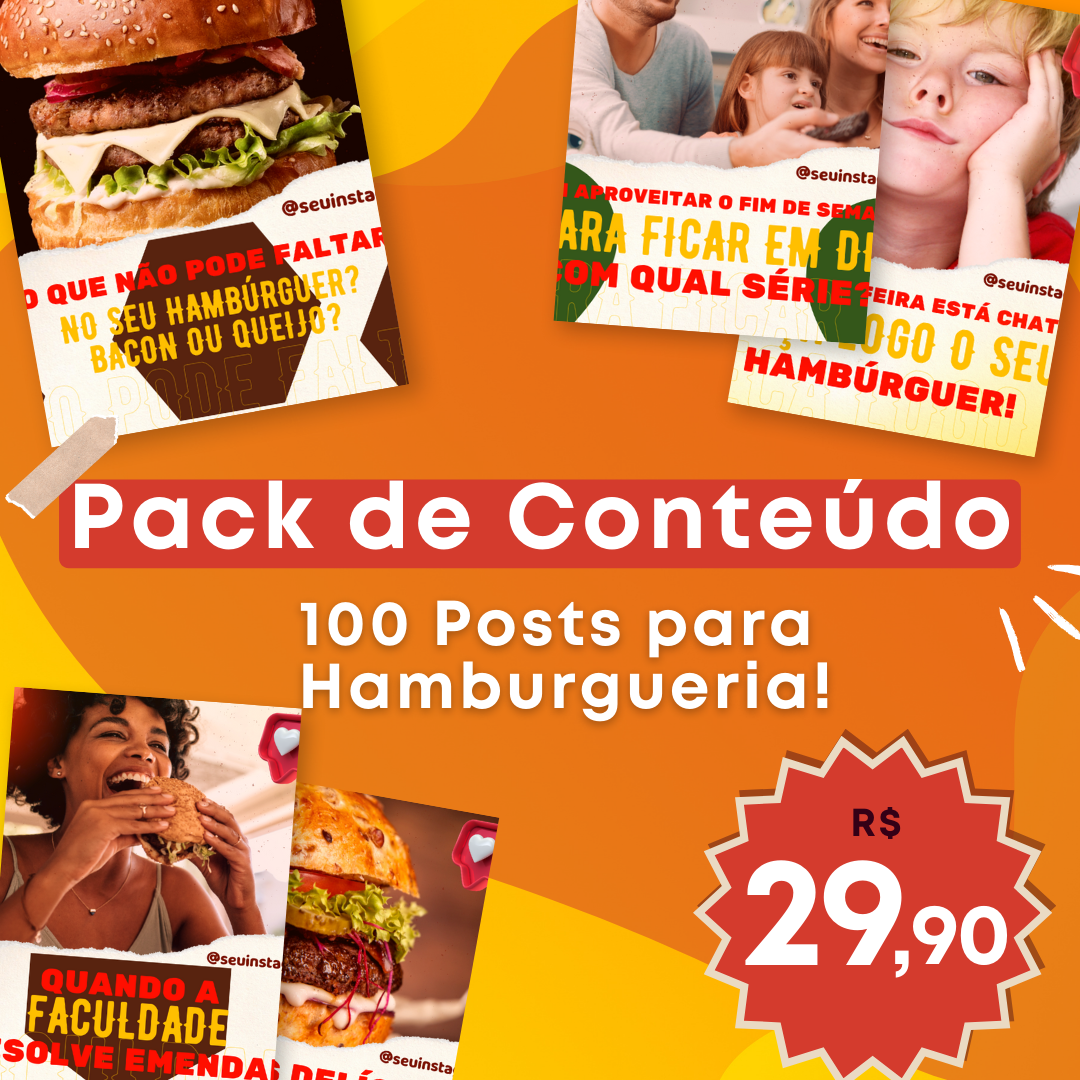 Design Pack Canva - Hamburgueria - Design Pack Canva | Hotmart