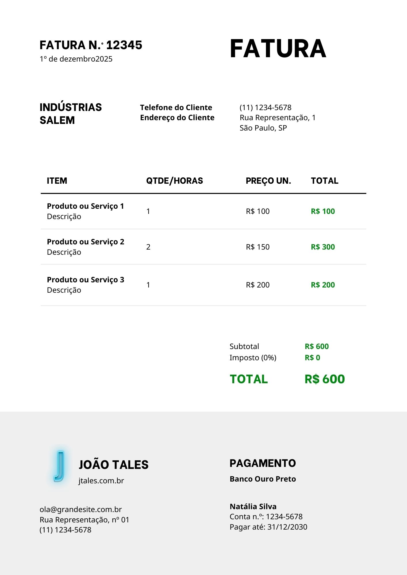 Planilhas de Faturas e Orçamento personalizadas - 49 Planilhas + Bo...