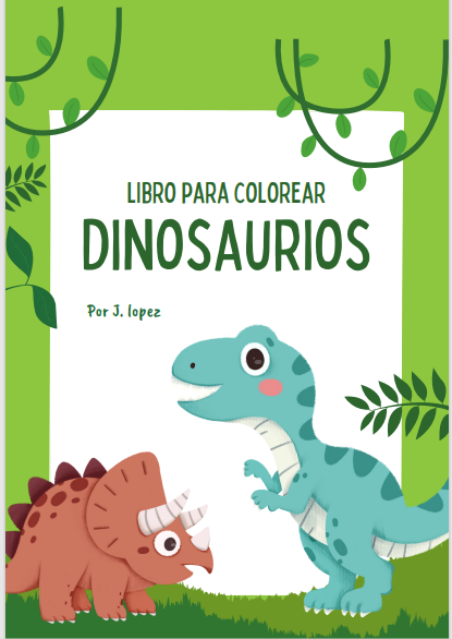 Libro infantil para colorear de dinosaurios - Super tech jyc | Hotmart