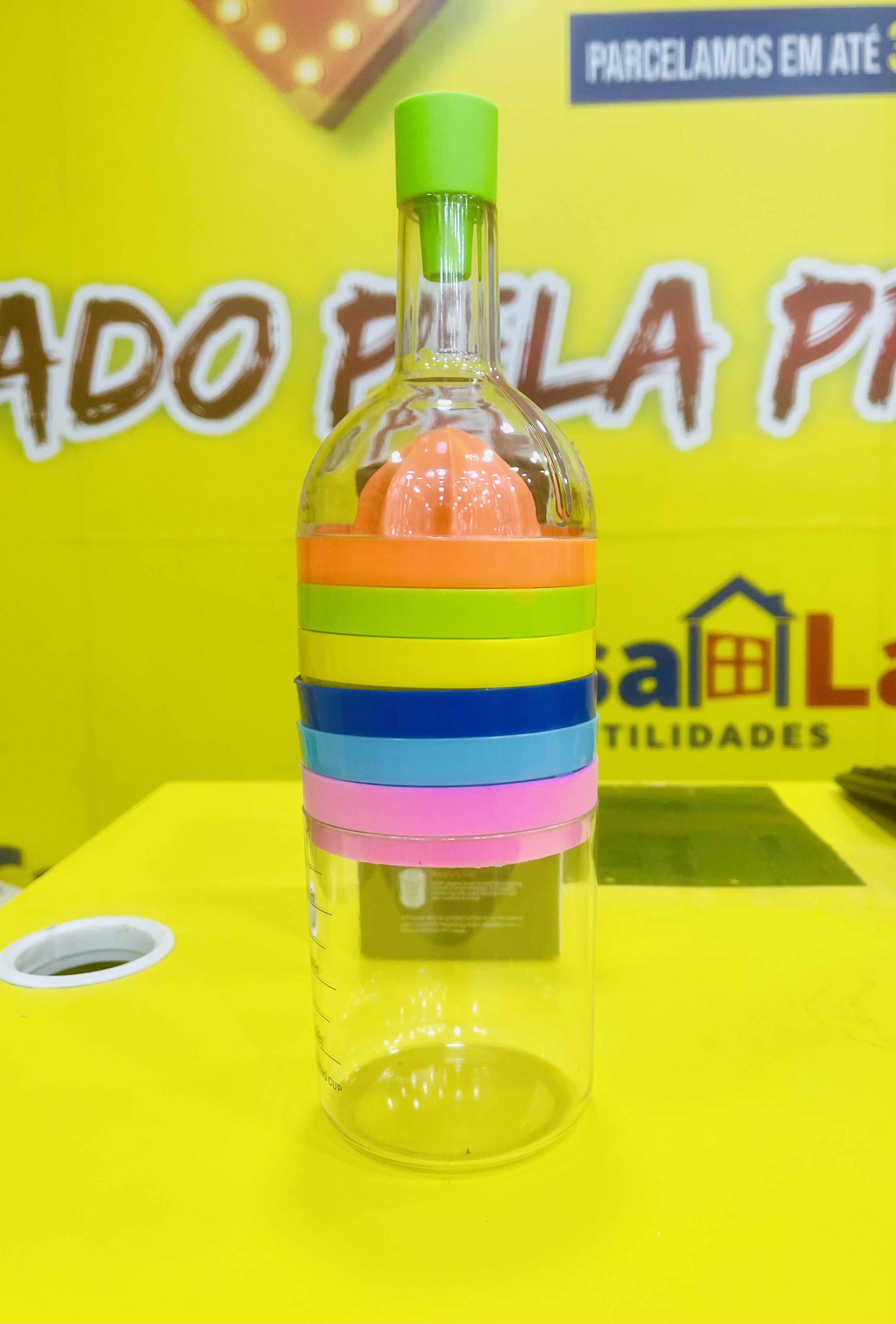 Garrafa Multiuso 8 Funções Clink Funil Espremedor Separador De Gema...