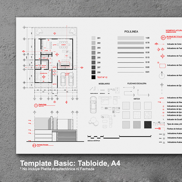 TEMPLATE BASIC AUTOCAD 2D