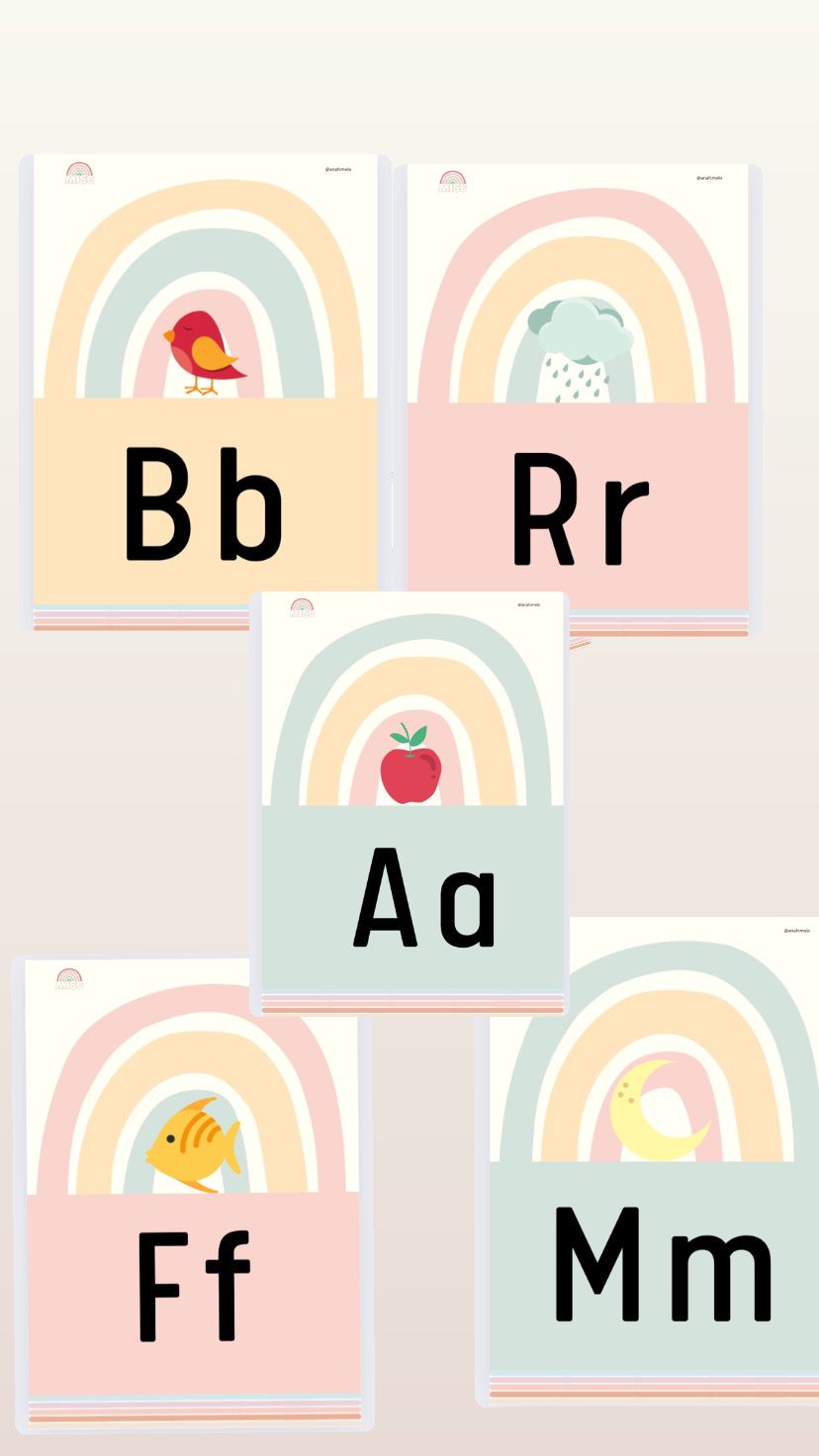 Misc Pastel English Alphabet