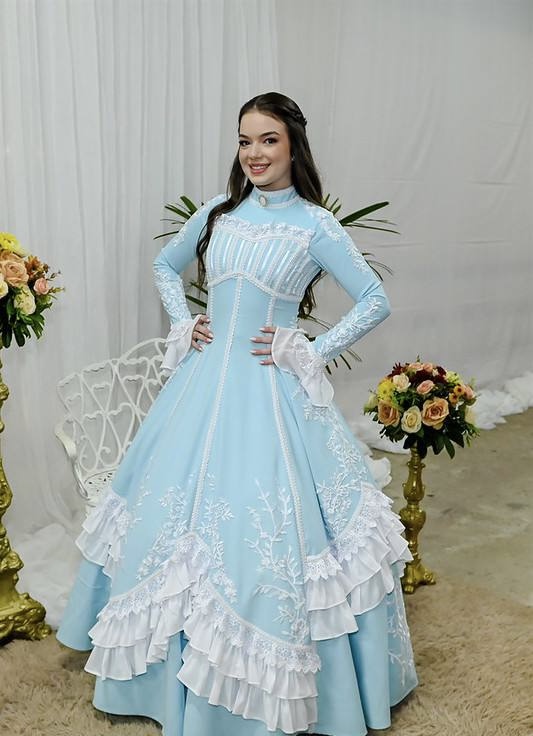 Molde vestido de prenda gaúcha - Moldes práticos | Hotmart